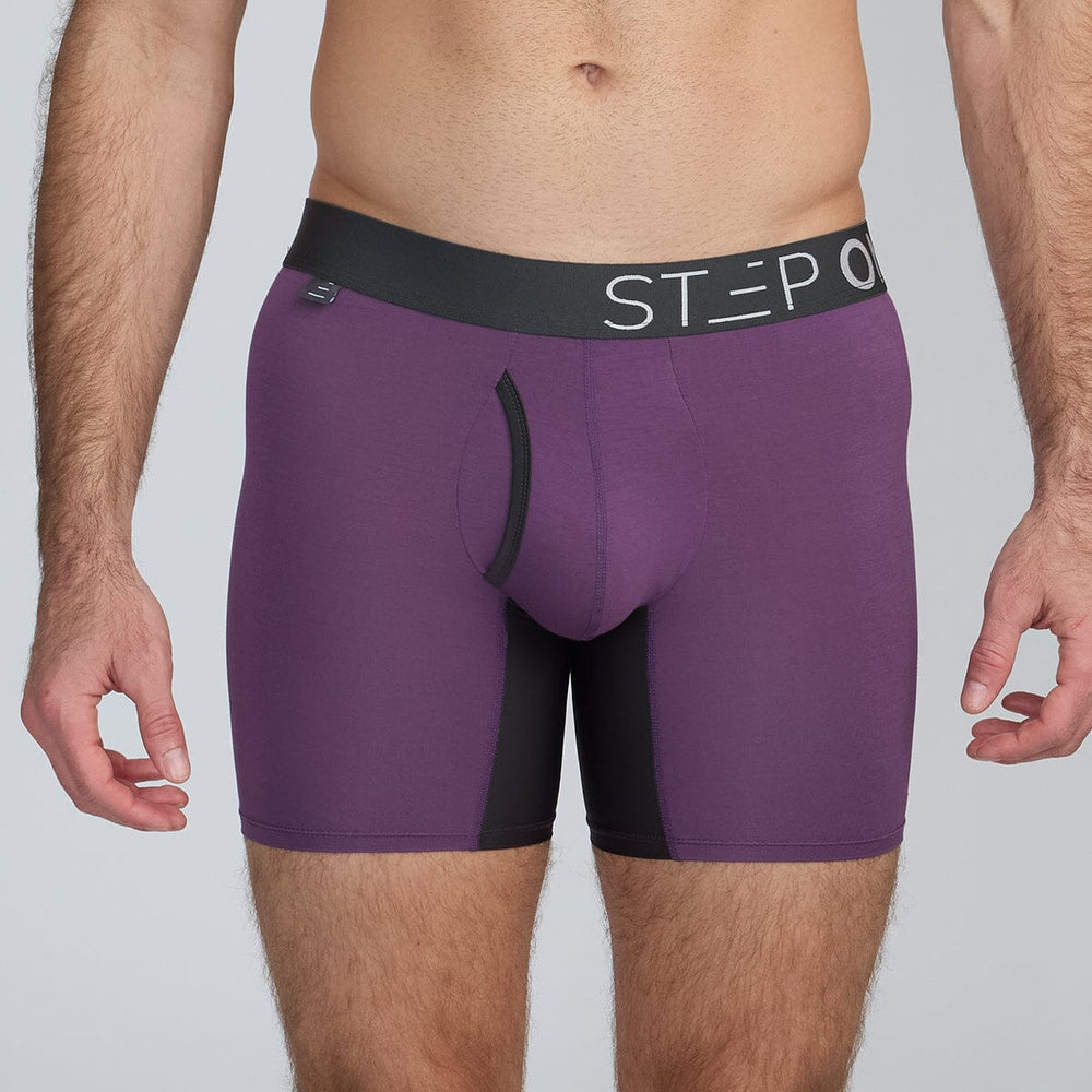 Boxer Brief Fly - Juicy Plums | Step One Bamboo Underwear Online UK