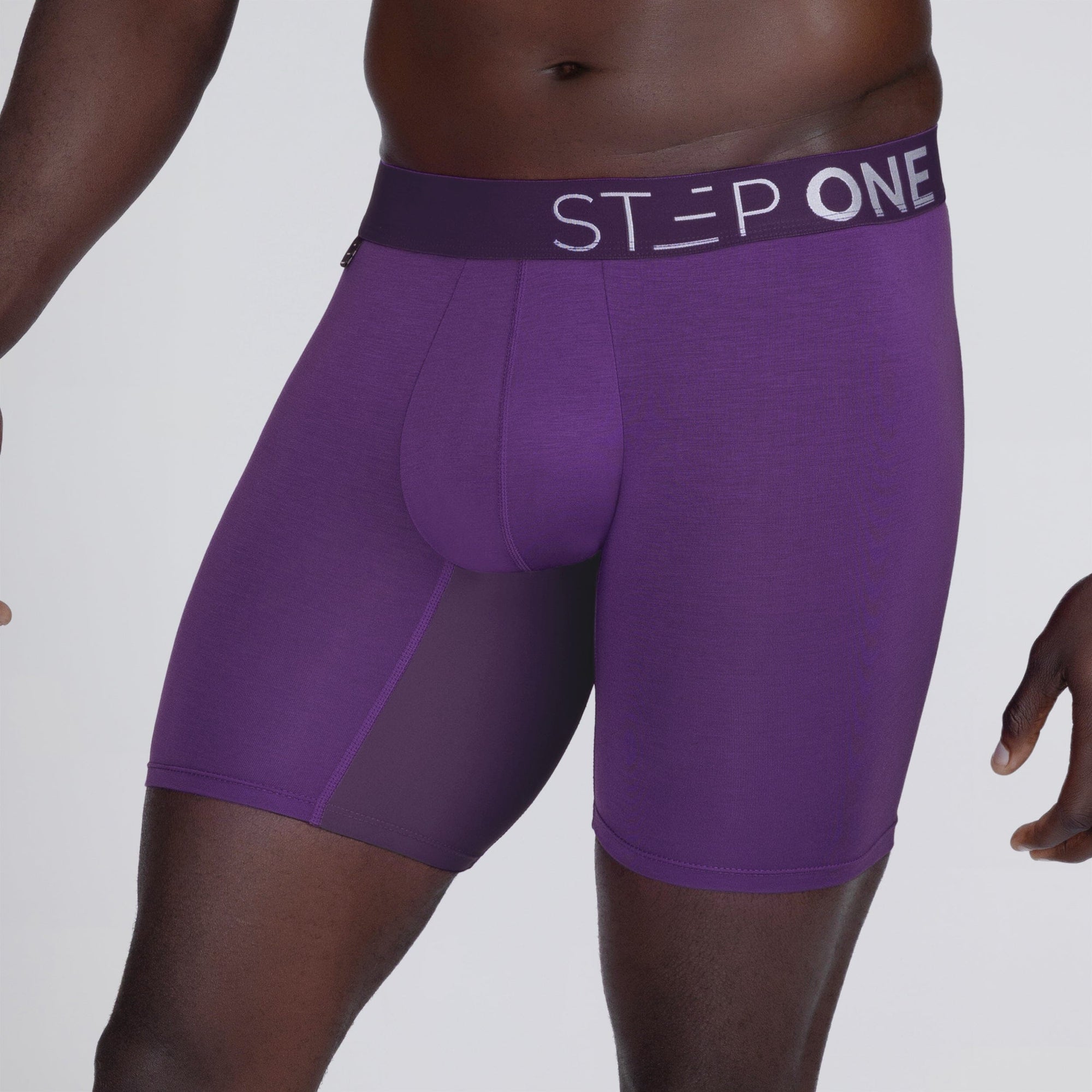 Boxer Brief - Deep Purple | Step One Anti-Chafe Bamboo Underwear