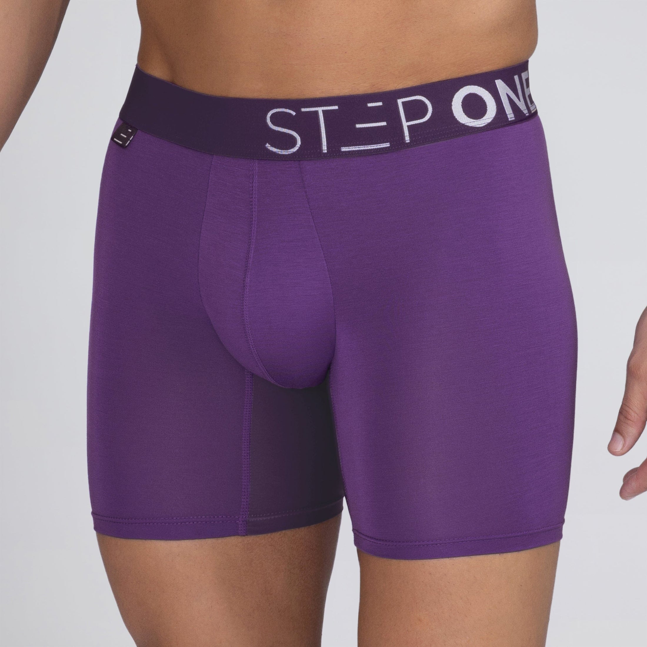 Boxer Brief - Deep Purple | Step One Anti-Chafe Bamboo Underwear
