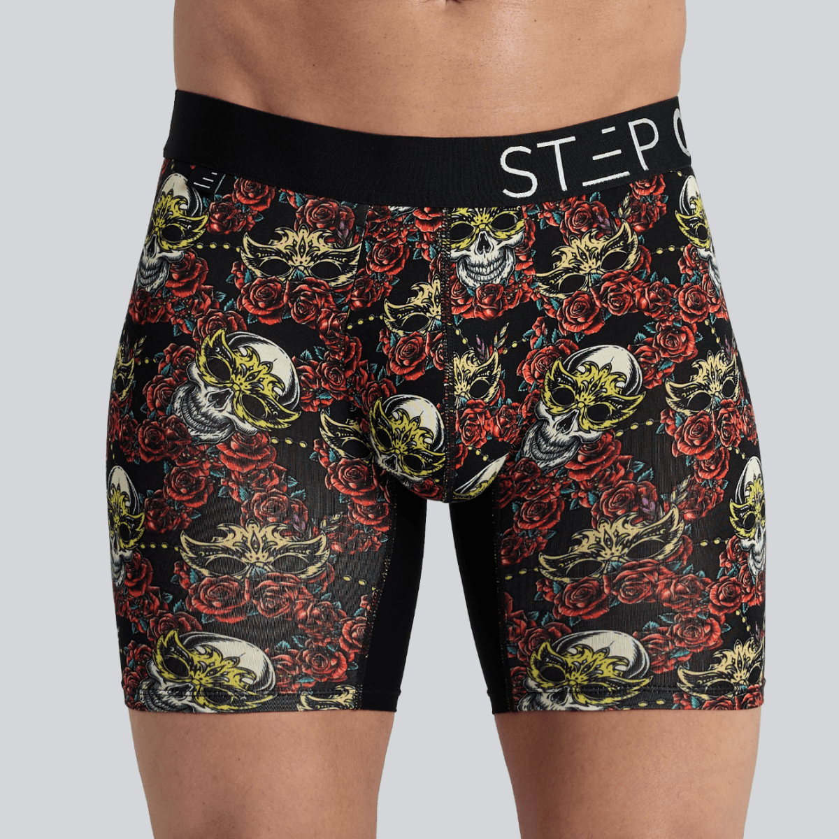 Boxer Brief - Bones & Roses | Step One Bamboo Underwear Australia